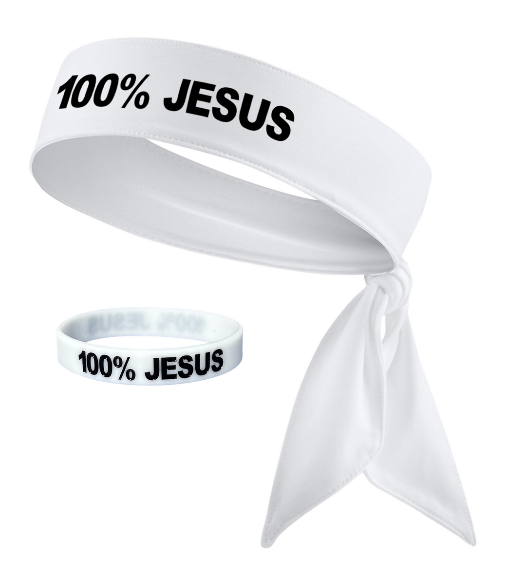 100% JESUS Tie Headband with Wristband(s) – B3 U ATHLETICS
