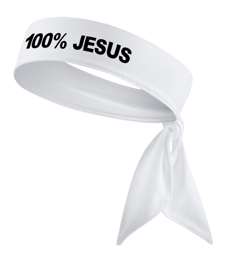 Black/Gold 100% JESUS Tie Headband – B3 U ATHLETICS